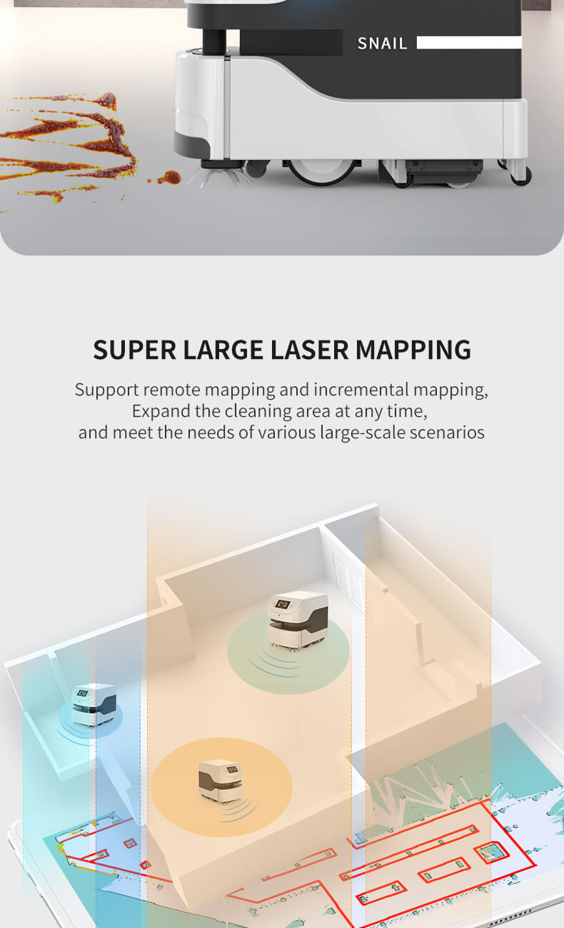 Snail. Commercial Clean Robot Mopping Sweep Robot. - Robotplace